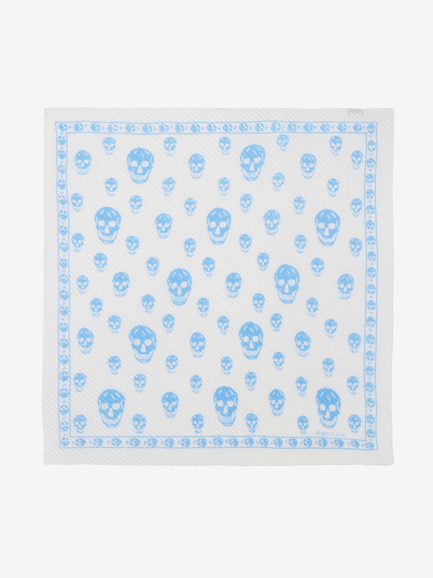 ALEXANDER MCQUEEN pleated skull scarf